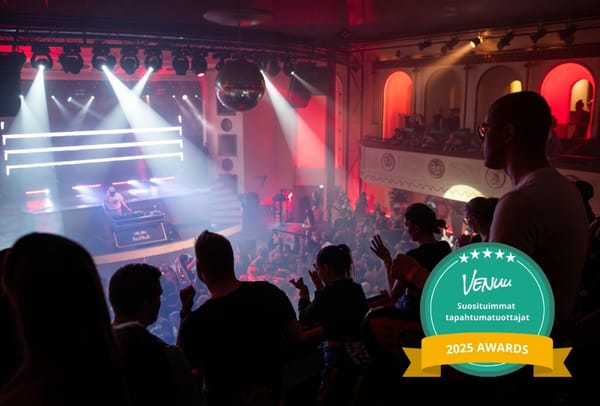 Venuu Awards 2025: vuoden parhaat tilat ja tapahtumapalvelut!